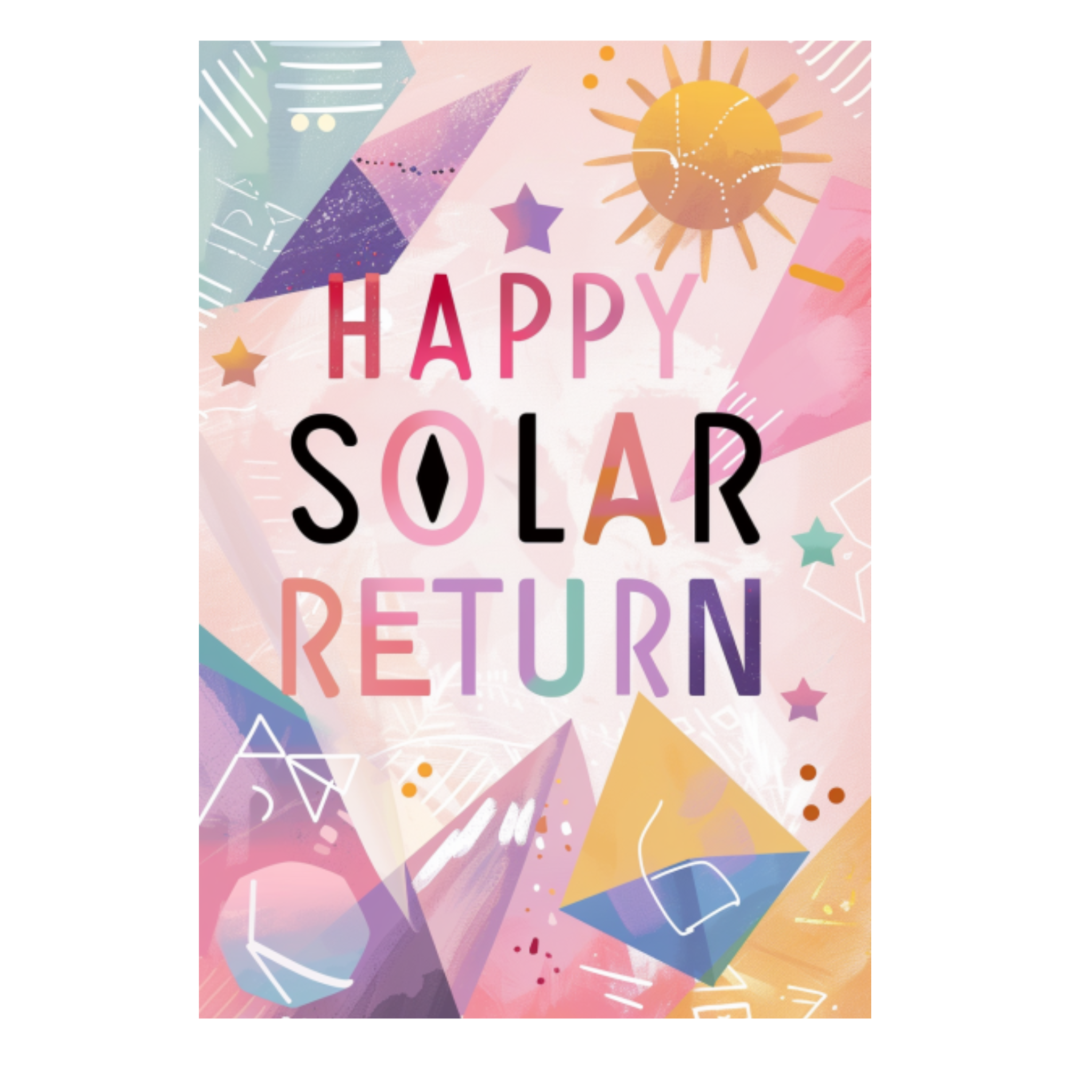 Happy Solar Return (Happy Birthday) Greeting Card- LEV8HER Collection ...